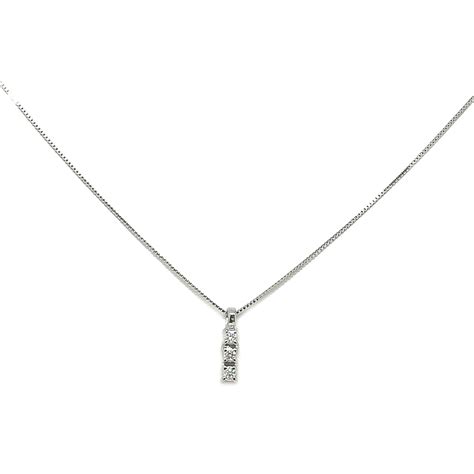Collana Donna In Oro Bianco E Diamanti Trilogy PG Gioielli