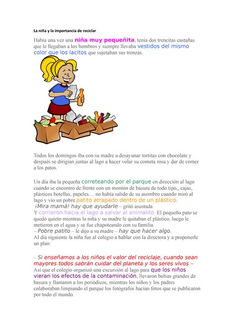 La Niña Y La Importancia De Reciclar 56 La Niña Y La Importancia De