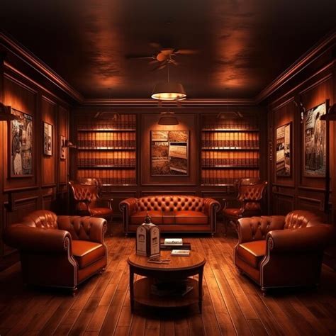 Premium Ai Image The Luxurious Cigar Lounge