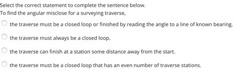 Solved Select All The Correct Statements From Those Below