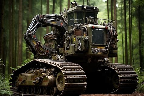 Premium Photo Precision Timber Feller Bunchers With Surgical Logging