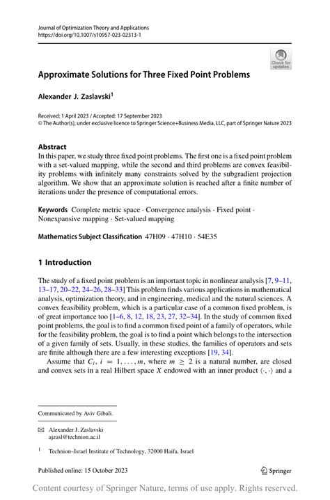 Approximate Solutions For Three Fixed Point Problems