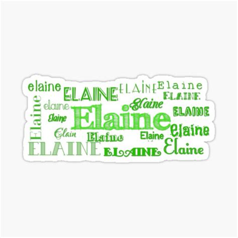 Elaine Sticker For Sale By Purpletanya Redbubble