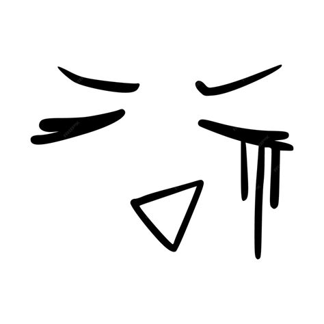 Premium Vector Kawaiis Cute Face Mangastyle Eyes And Mouth Funny