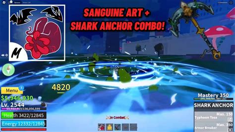 Sanguine Art Shark Anchor Bounty Hunting Combo Blox Fruits Roblox