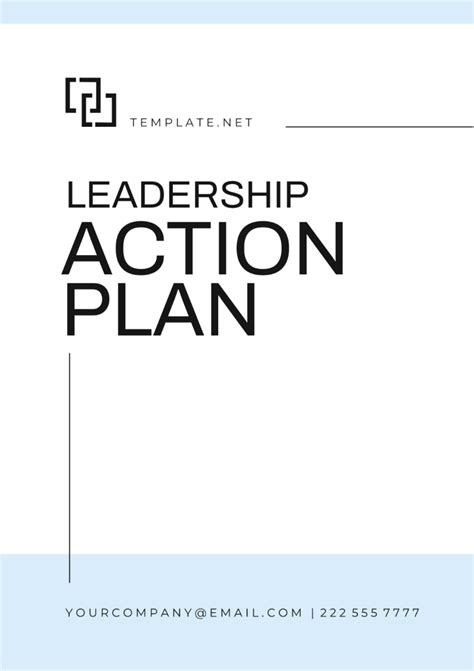 Leadership Action Plan Template Edit Online And Download Example