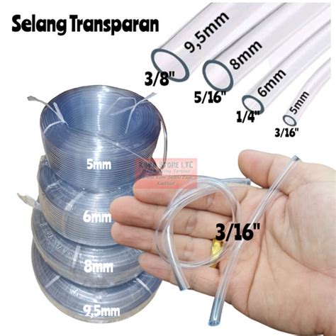 Jual Selang Kecil Bening Selang Transparan 5mm 6mm 8mm And 9mm 9
