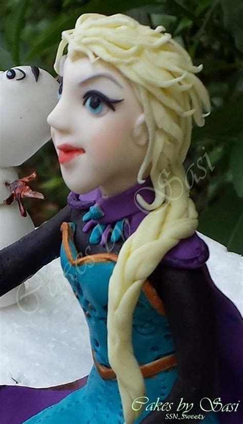 Princess Elsa And Olaf Toppers Decorated Cake By CakesDecor