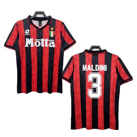 Retro Issue Ac Milan Maldini Soccer Jersey Man Football Shirt
