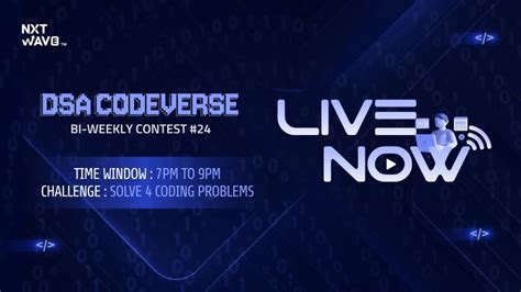 Dsacodeverse Codingchallenge Techskills Nxtwave Programmingcontest