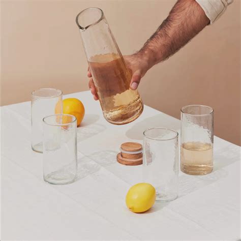 Hammered Glass Carafe Muun Home