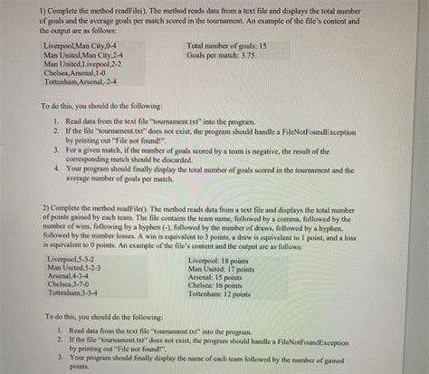 Solved 1 Complete The Method ReadFile The Method Reads Chegg