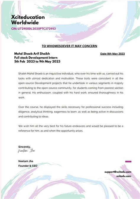 internshipexperience fullstackdevelopment mohd shoeb shaikh