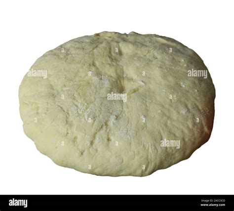 Fresh Yeast Dough Isolated On White Background Top View Fermented Dough In A Circular Shape
