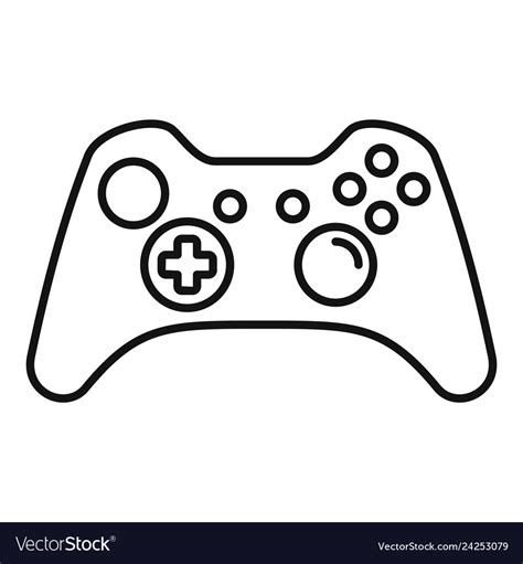 Modern Gamepad Icon Outline Style Royalty Free Vector Image