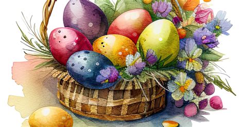 Cliparts from Anna Easter basket Пасхальная корзинка PNG