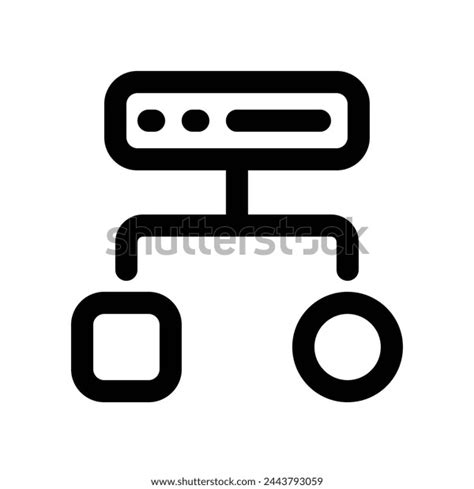 Structure Server Icon Vector Line Icon Stock Vector Royalty Free