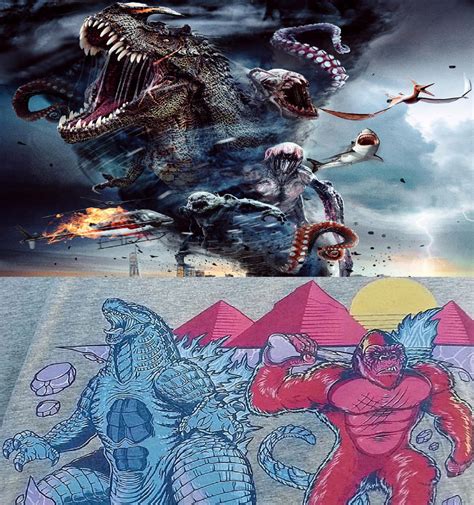 Godzilla And Kong Vs Monsternado By Mnstrfrc On Deviantart