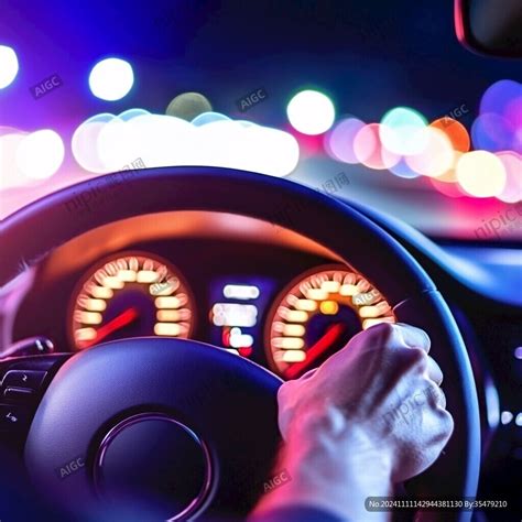 Ai创作图开夜车 夜间驾驶 夜间道路行车 行驶车辆灯光 夜晚行驶的汽车 汽车夜行 夜行车 汽车车灯主图 开车心情 测速灯光 烟窗车灯火 晚上