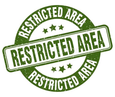Restricted Area Stamp Restricted Area Label Round Grunge Sign Stock