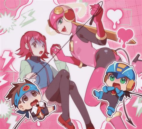 Megamanexe Lan Hikari Rollexe And Mayl Sakurai Mega Man And 1