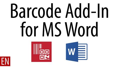 Barcode Add In For Microsoft Word All Versions YouTube