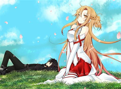 Espada Arte En Línea Yuuki Asuna Kirigaya Kazuto Fondo De Pantalla Hd