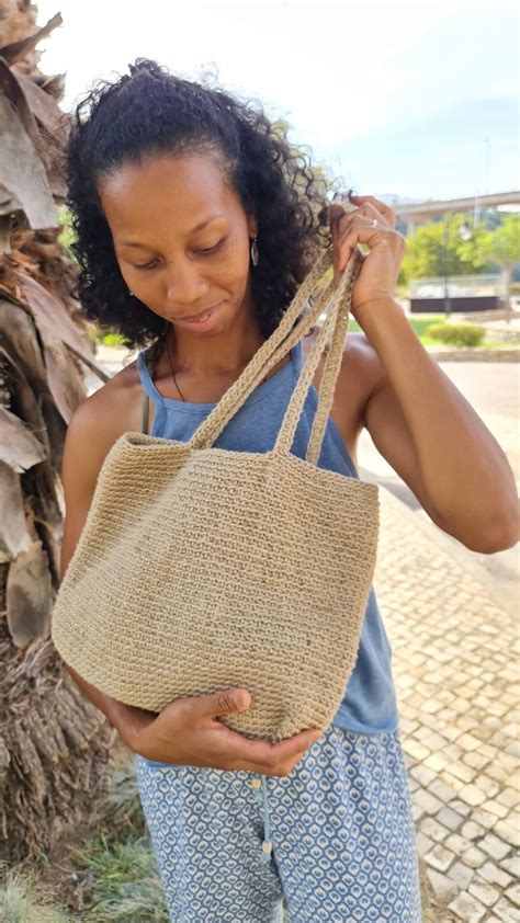 Crochet Jute Bag Shopper Bag Tote Bag Artofit