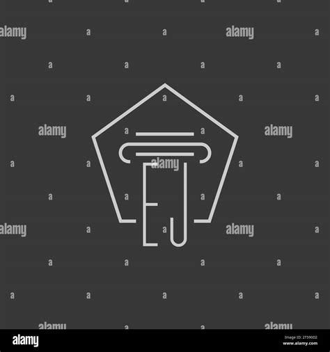 Initial Monogram Ej With Monoline Pillar Logo Design Ideas Stock Vector Image And Art Alamy