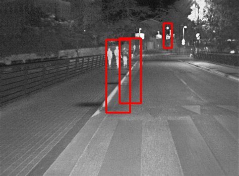A H The Infrared And Visible Image Detection Results From Six