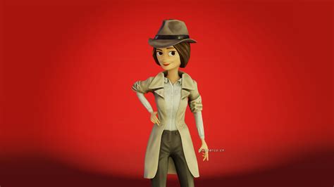 Blender卡通牛仔女人女性角色人物模型 Blender布的