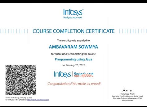 javaprogramming certification infosysspringboard learningjourney