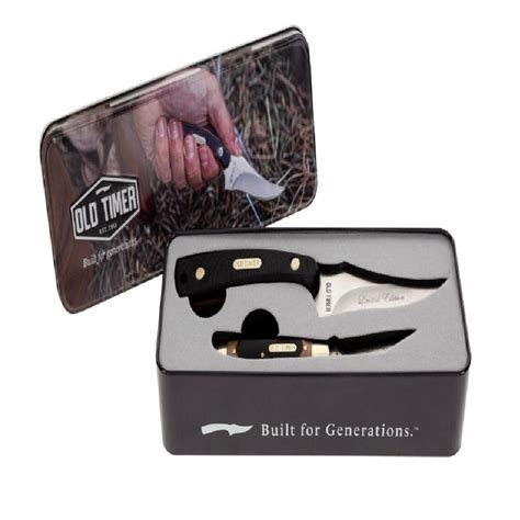 Old Timer Sharpfinger And Folder Knife Combo With T Tin 1188052 Rural King