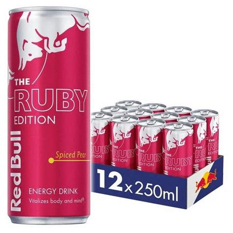 Red Bull Energy Drink Ruby Edition Spiced Pear 12 X 250ml Can At ₹ 300