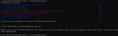 Node Js Nodejs Docker Build ERROR Failed To Solve With Frontend