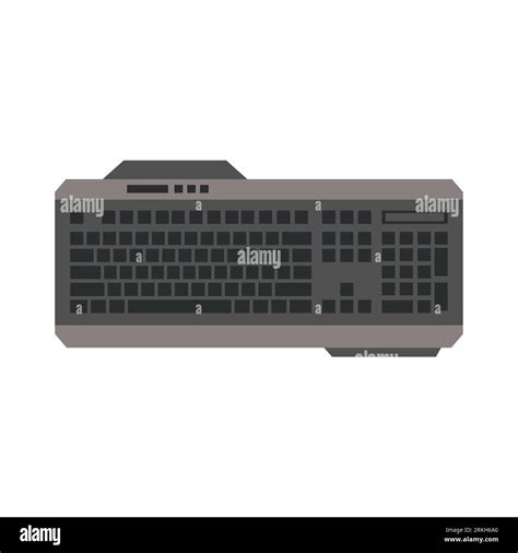 Keyboard Gaming With Black Color And Cartoon Flat Style Desktop