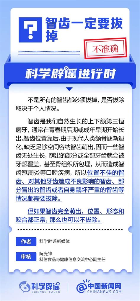 智齿一定要拔掉？ 微关注 各界新闻网