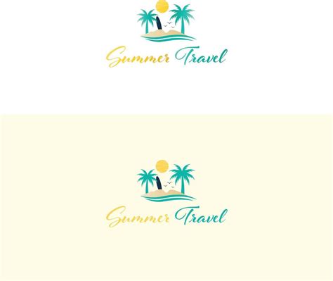Travel Logo Vector Illustration Vacation Logo Design Summer Travel