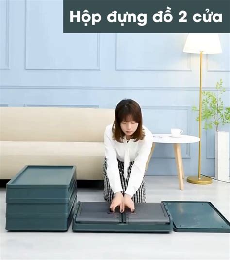 Hộp Đựng Đồ Tủ Đựng Đồ 2 Cửa Có Bánh Lăn Đựng Quần Áo Sách Đồ Chơi Cho
