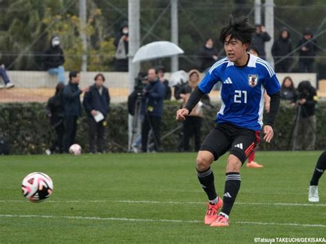 得点だけでなく煌めいたロングボールの質、u 19日本代表mf大関友翔が噛みしめる実戦経験「奏真も自信を持ってプレーしている」