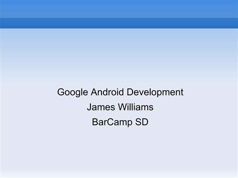Android Development Odp
