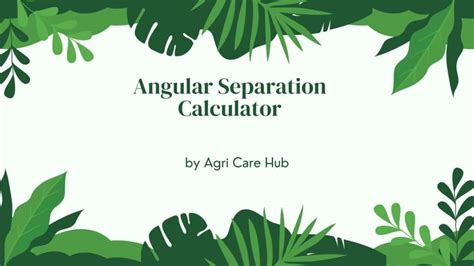 Angular Resolution Calculator Free Online Tool