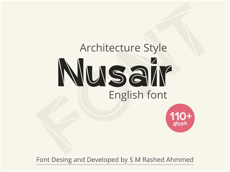Architecture Style Bangla Font নুছাইর বাংলা ফন্ট Behance