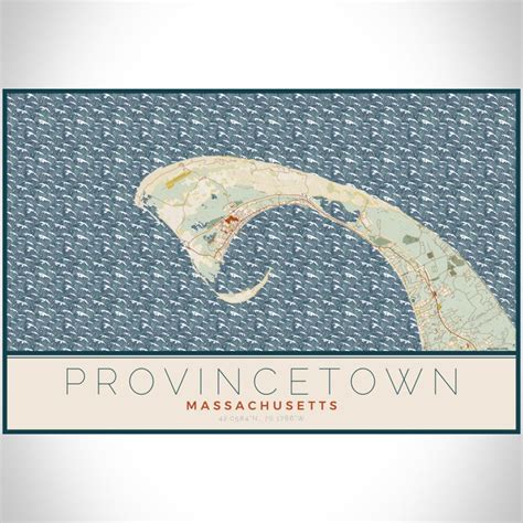 Provincetown Massachusetts Map Print In Woodblock — Jace Maps