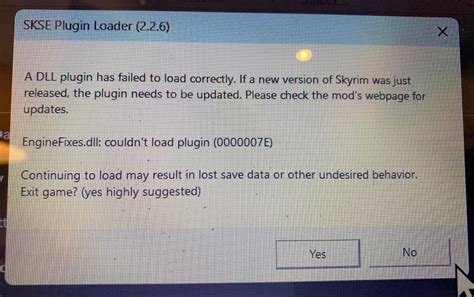 Skse Plug In Loader 226 Error Message Vortex Support Nexus Mods