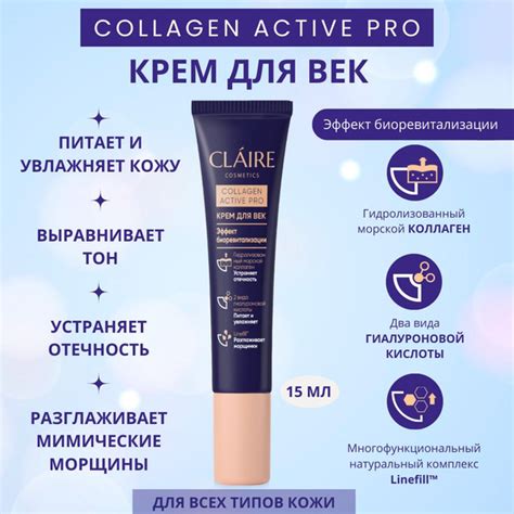 Claire Cosmetics Крем для век эффект биоревитализации серии Collagen ...