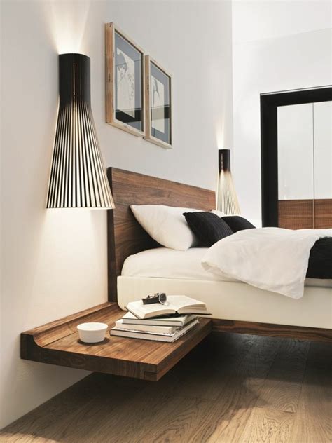 Installer une table de nuit suspendue près de son lit les avantages