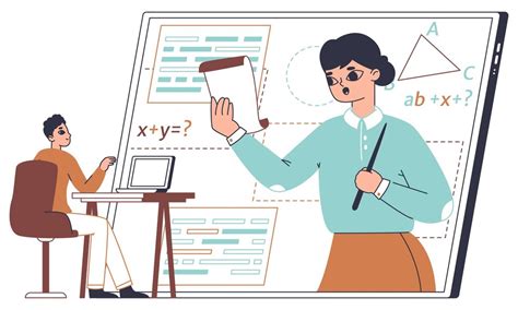 Premium Vector Online Education Web Math Class E Learning Service