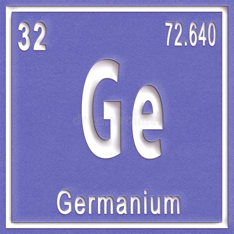 Signo De Elemento Químico De Germanio Con Número Atómico Y Peso Atómico