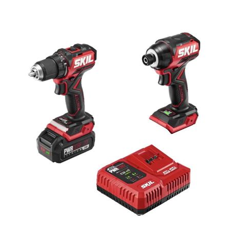 Skil Cb8437b 10 20v Pwrcore 20 Brushless Cordless Drill And Impact Kit